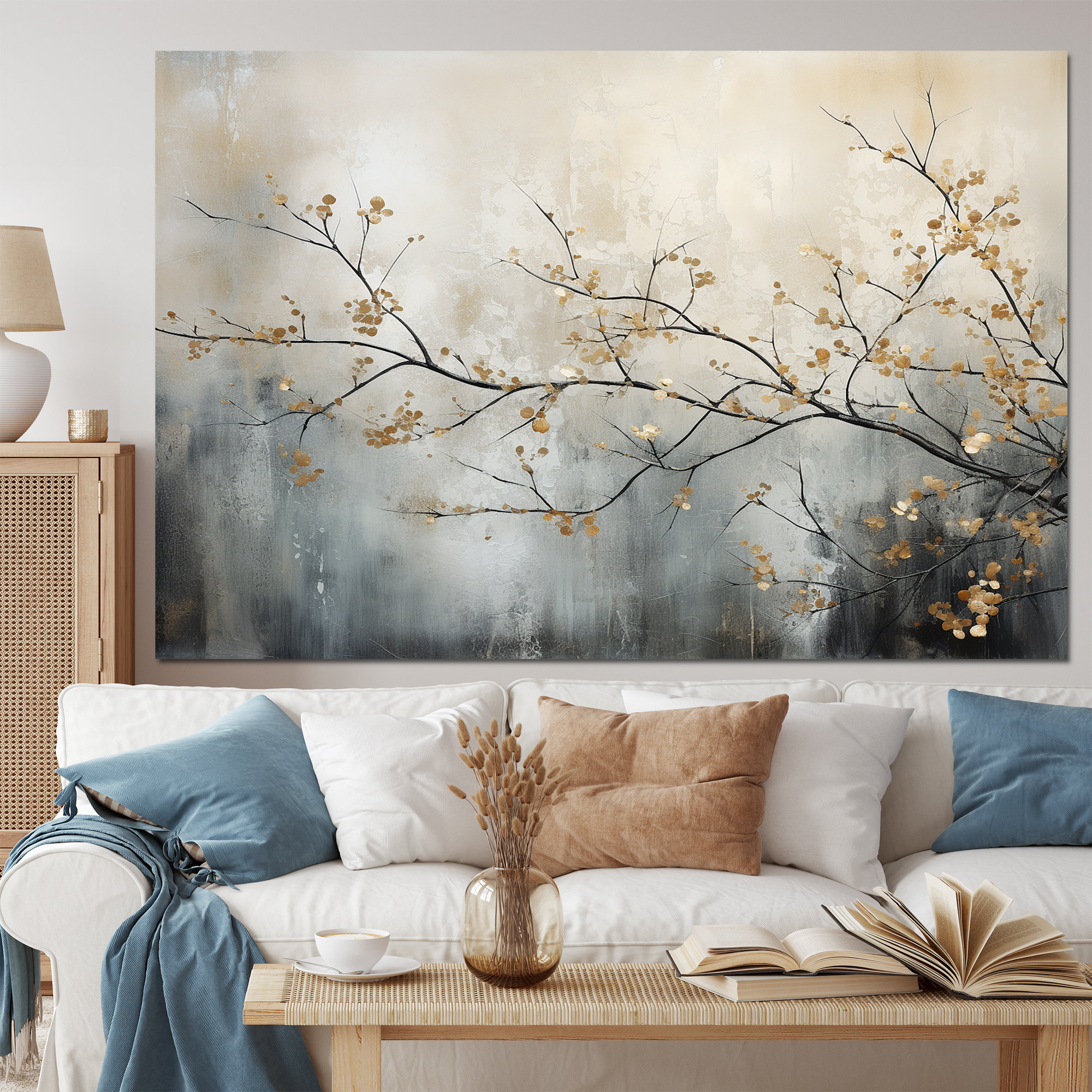 Red Barrel Studio® Tree Monochrome Ethereal Reverie I - Floral Canvas ...