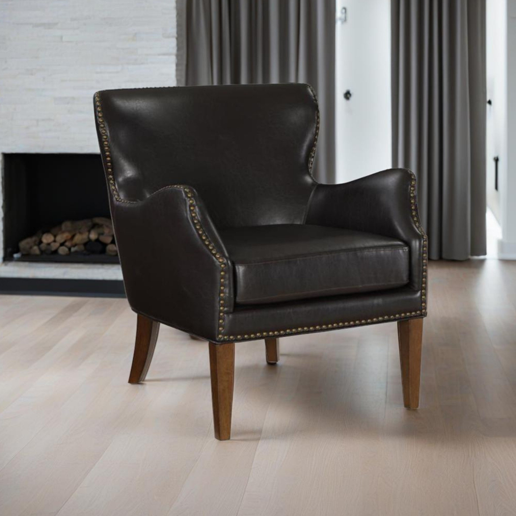 Lark Manor™ Midnight Blue High Leg Slope Arm Chair | Wayfair