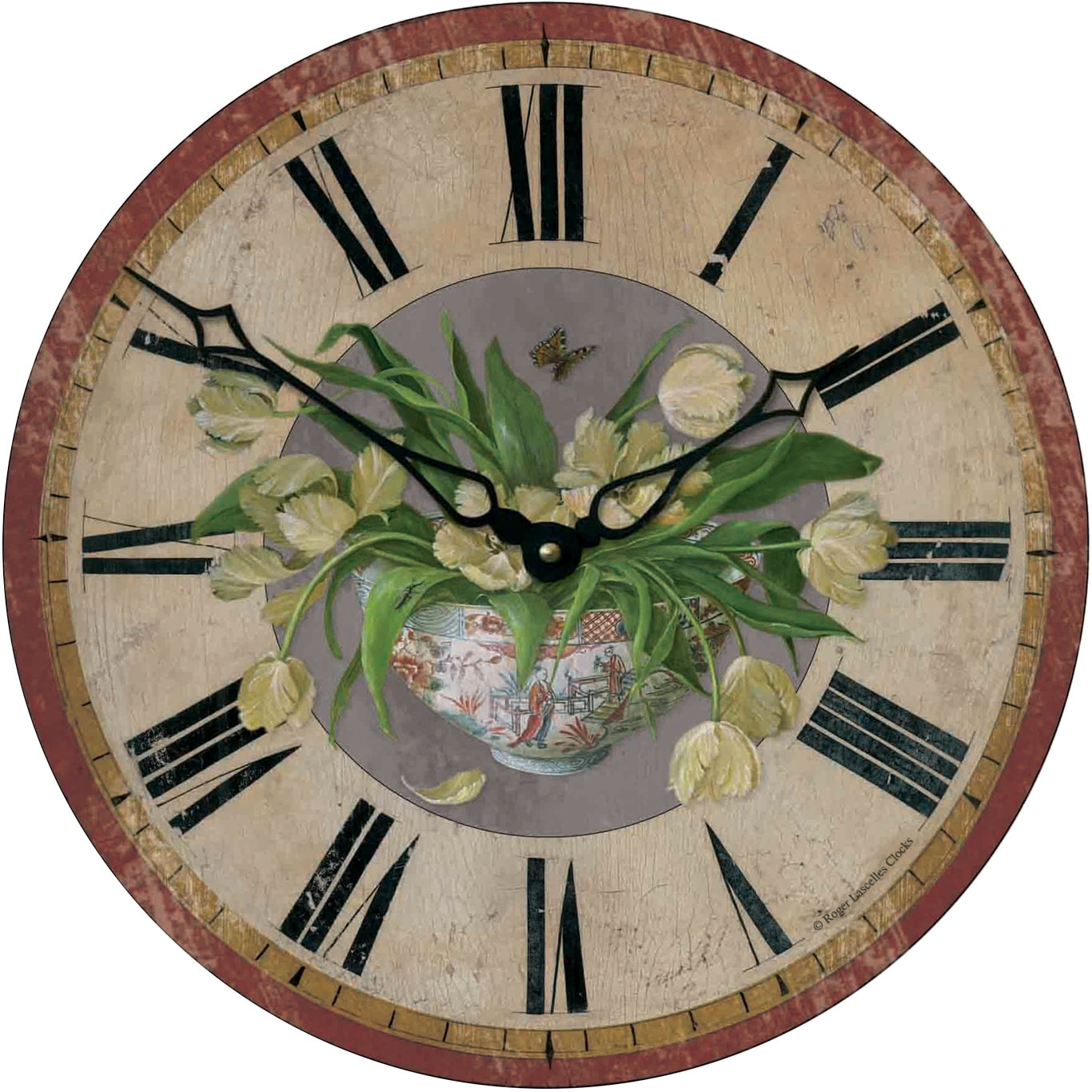 Roger Lascelles Clocks Tulip Motif Wall Clock - 36cm & Reviews ...