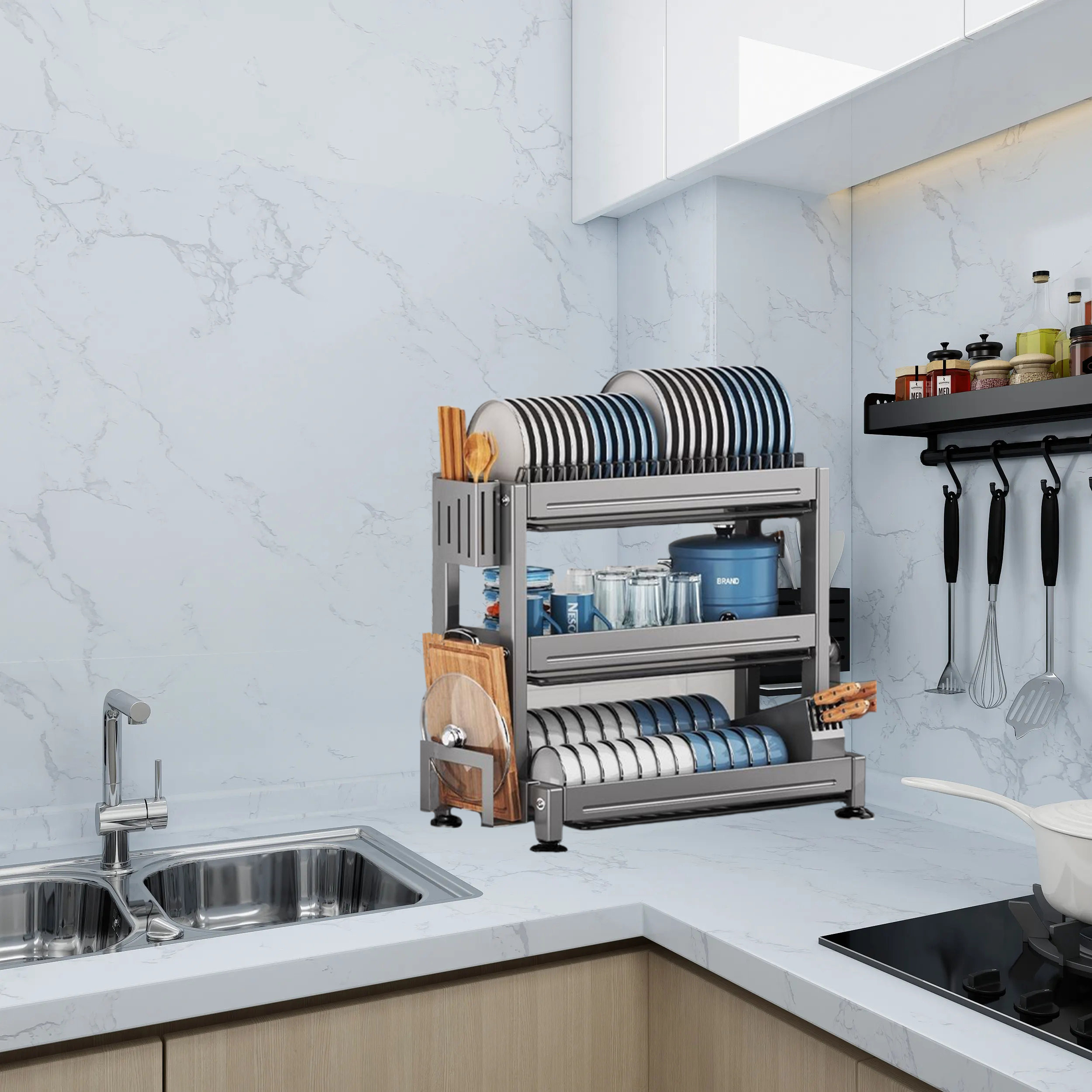 LIYONG Stainless Steel Dish Rack | Wayfair