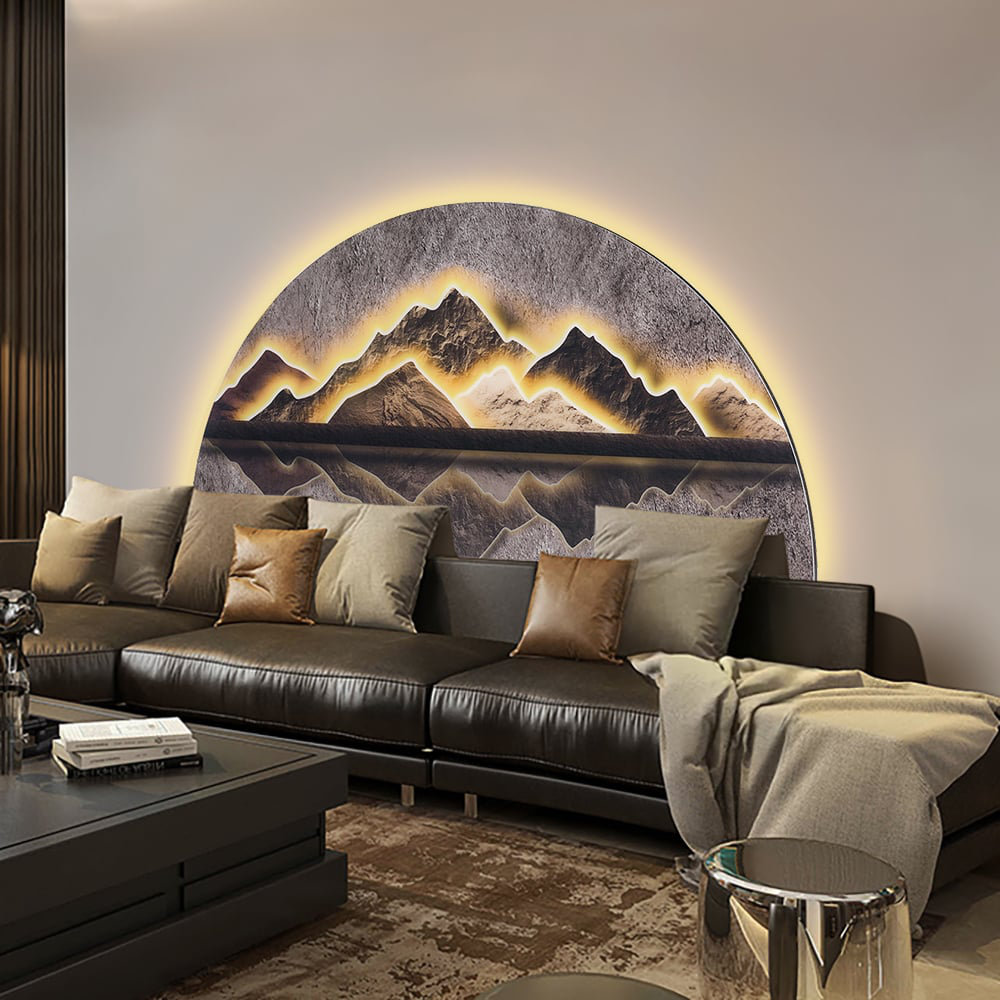 Orren Ellis 49.2" Modern Abstract LED Lighting Wall Decorative Painting ...