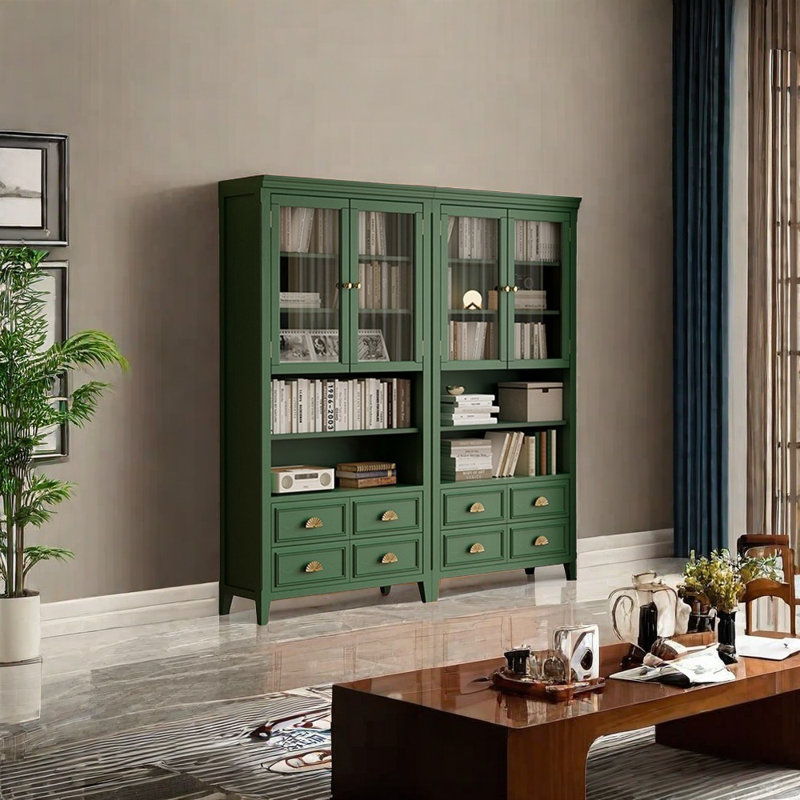 Parttlion American vintage style bookcase storage cabinet | Wayfair