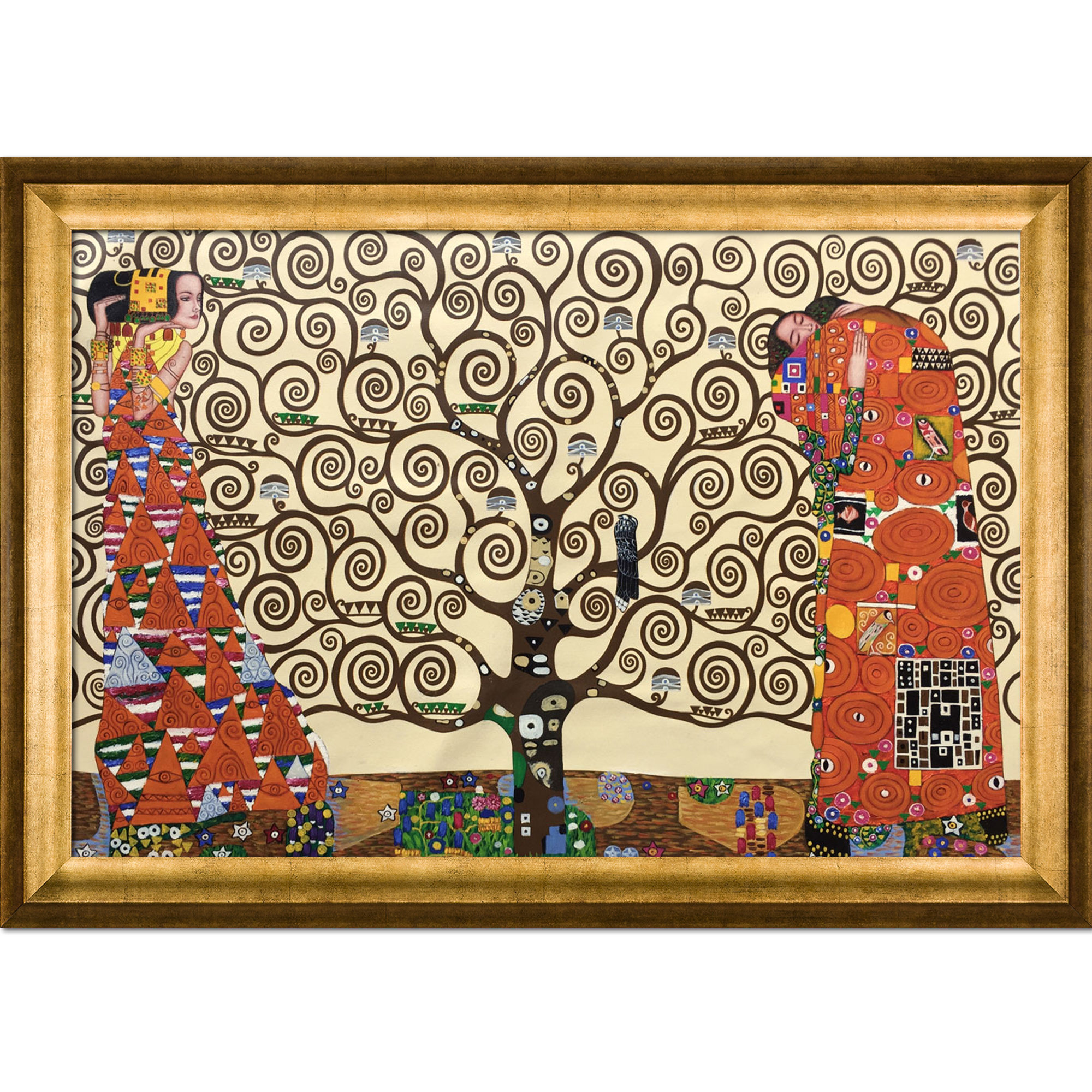 Vault W Artwork The Tree of Life, Stoclet Frieze by Gustav Klimt Framed ...