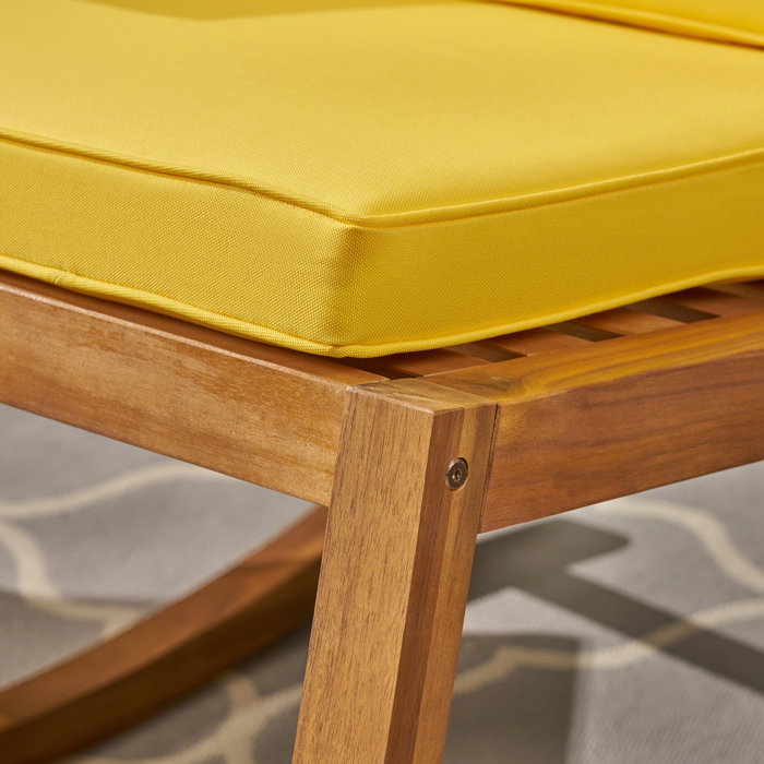 George Oliver Bankston Acacia Outdoor Rocking Chair & Reviews | Wayfair