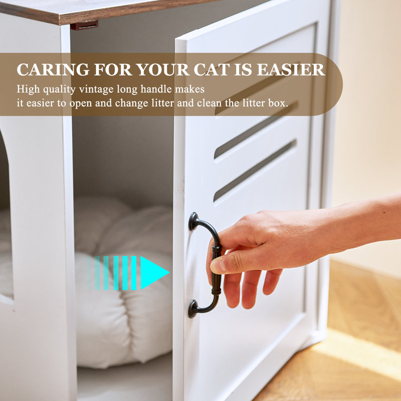 Tucker Murphy Pet™ Farmhouse Corner Cat Double Litter Box & Litter Box ...