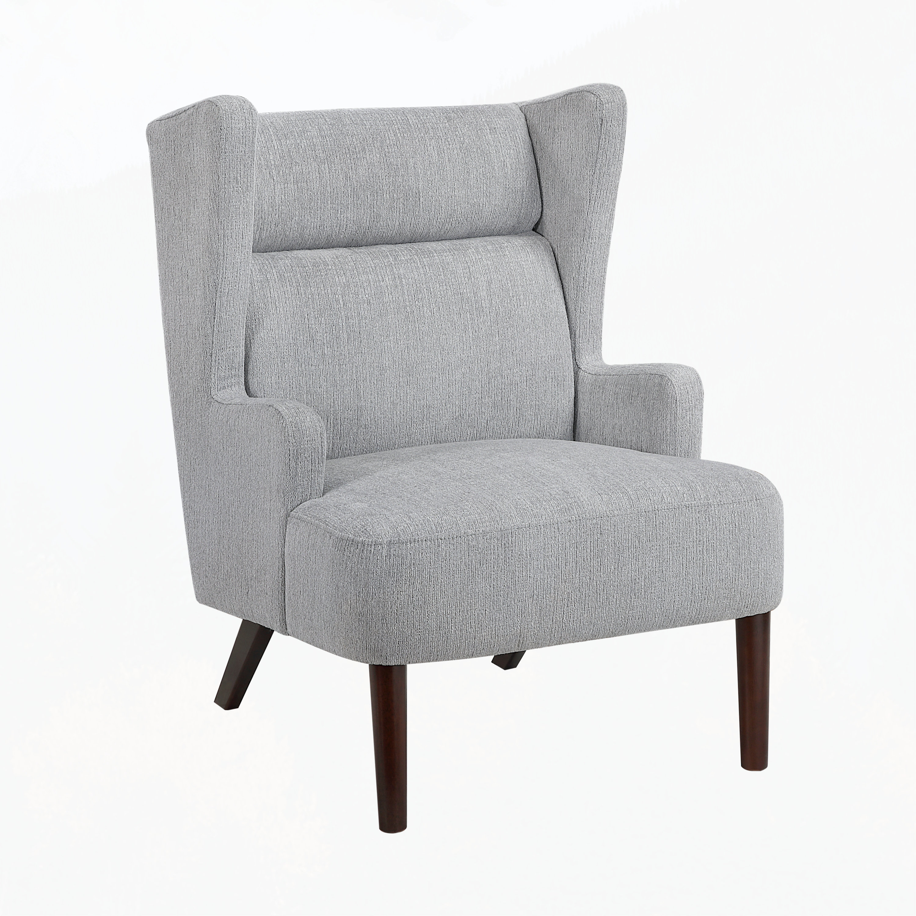Red Barrel Studio® Contemporary Beige Wingback Accent Chair Chenille ...
