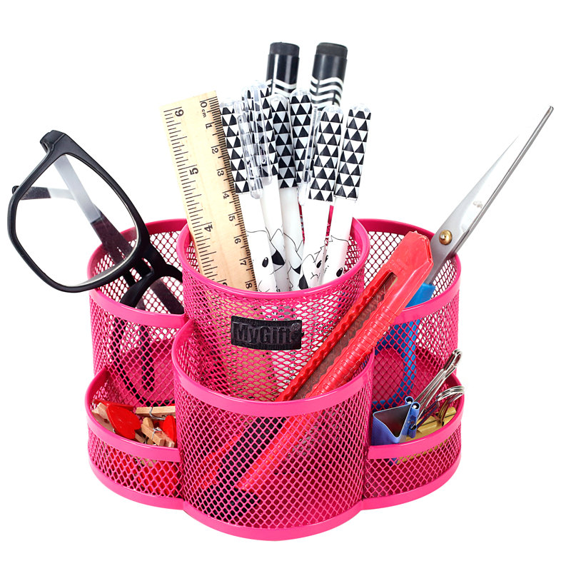 Inbox Zero 7 Slot Metal Desk Organizer Caddy & Reviews | Wayfair