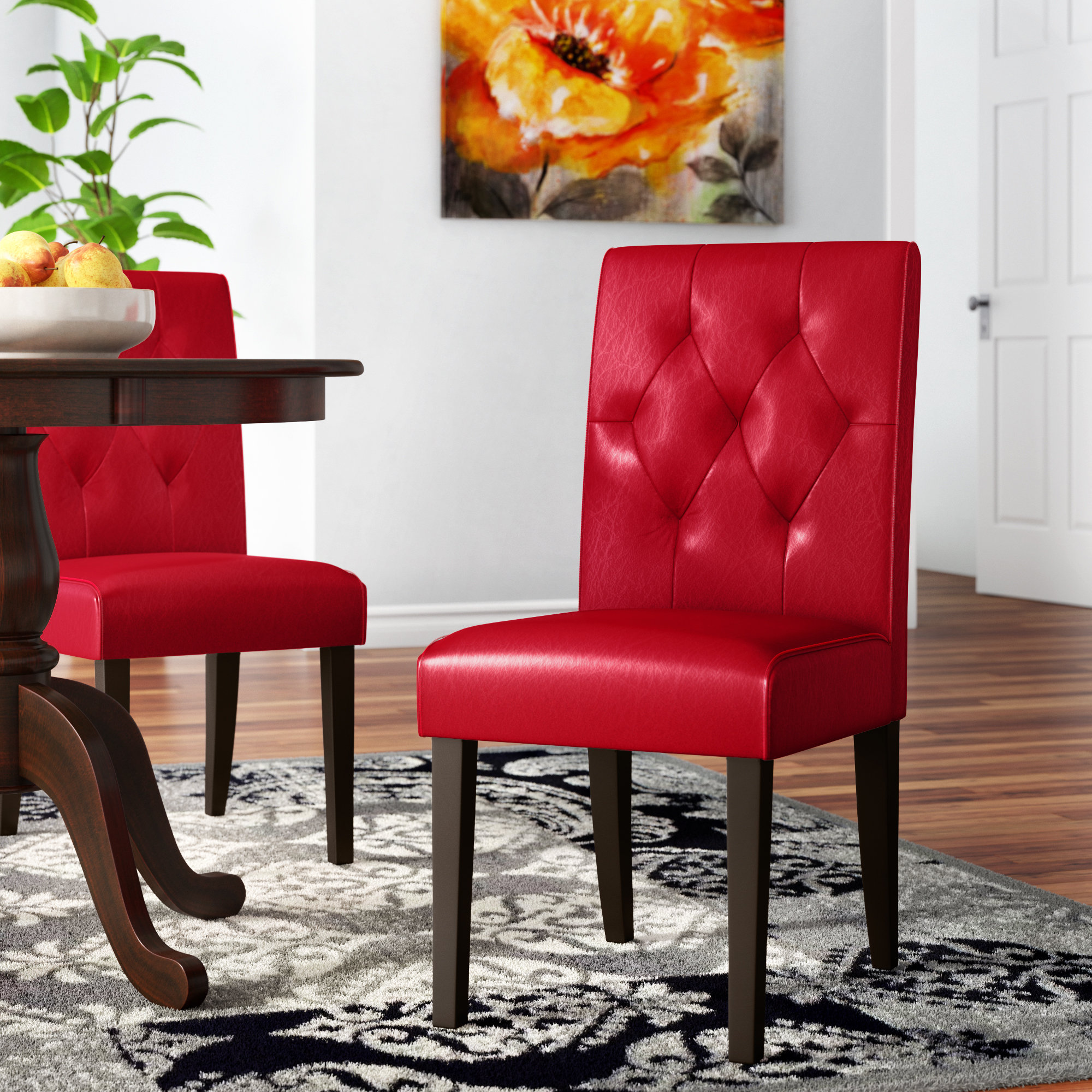 Alcott Hill® Allegany Tufted Upholstered Parsons chair,Upholstered ...
