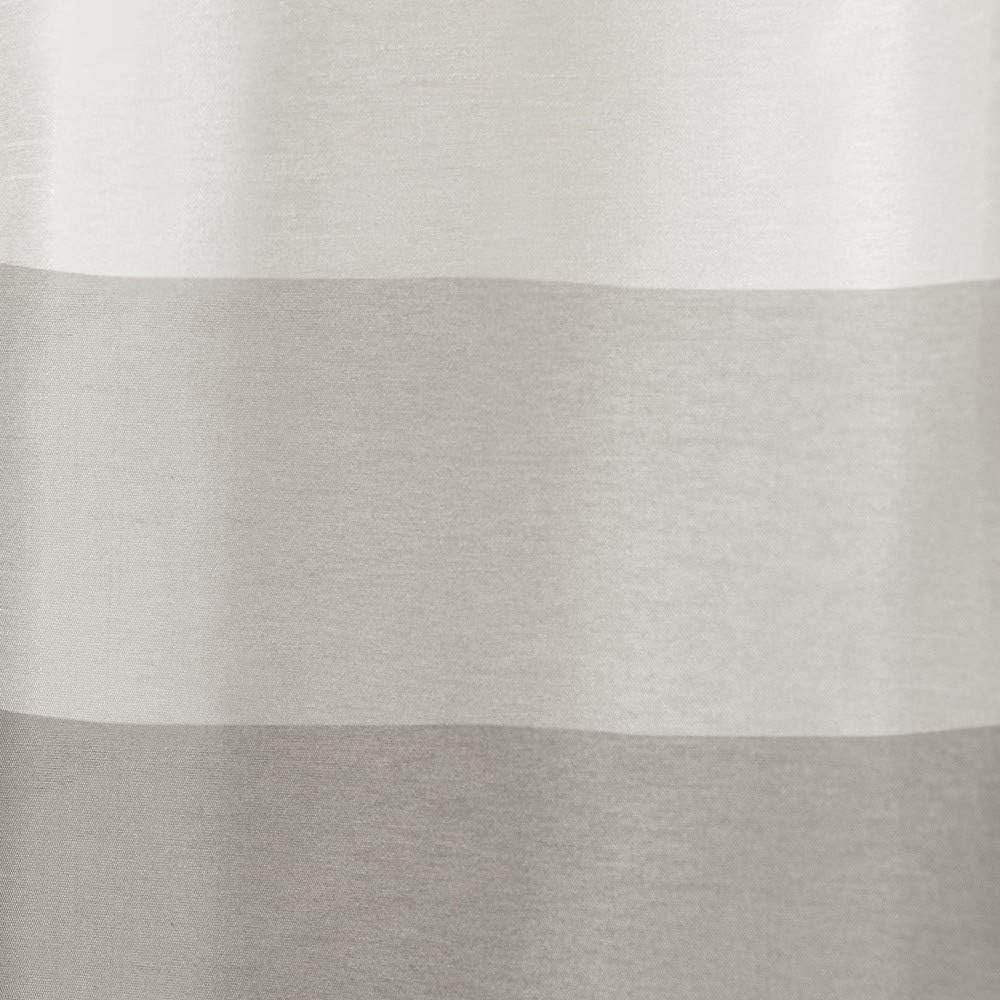 Latitude Run® Striped Faux Silk Grommet Top Curtain Pan... | Wayfair