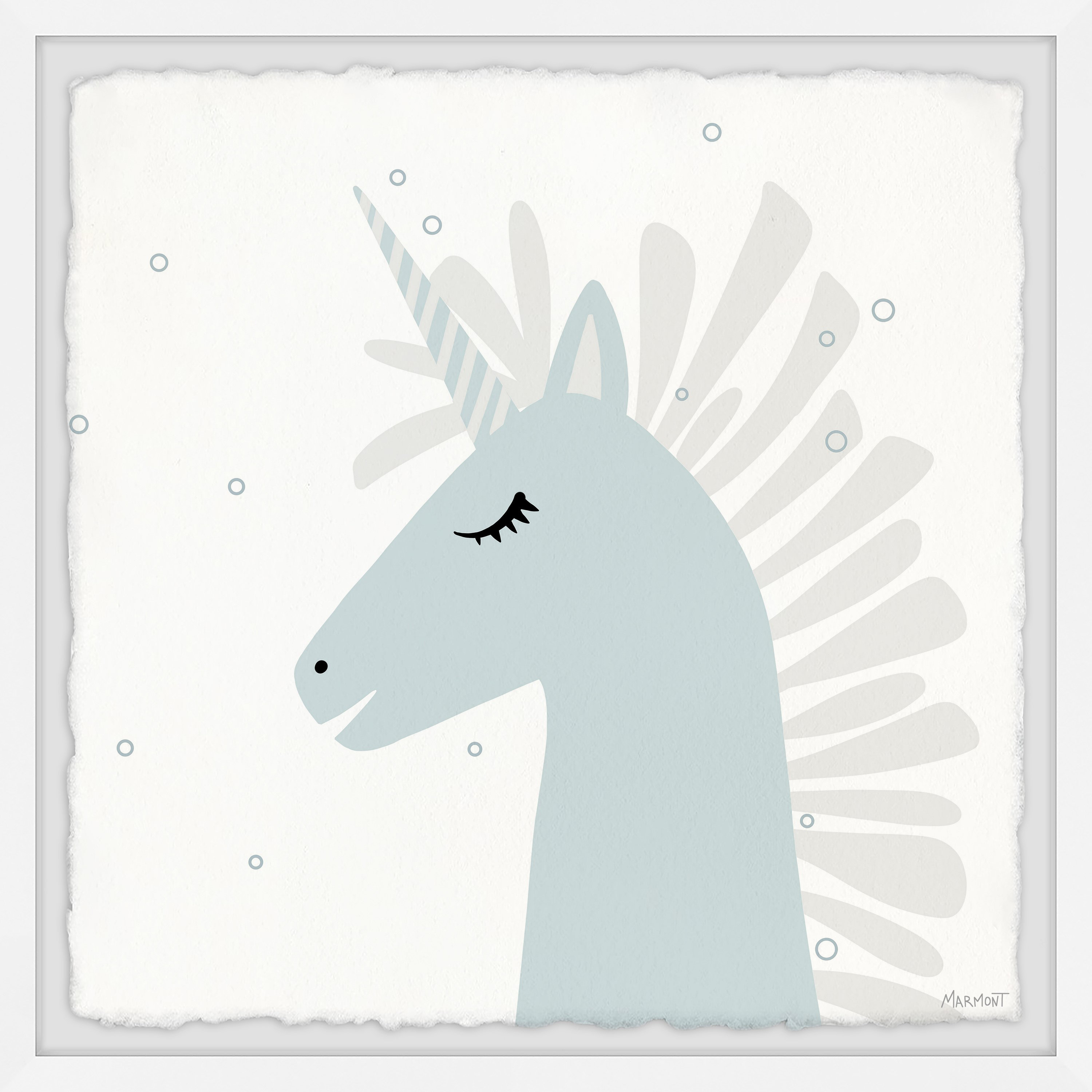 Isabelle & Max™ Brendle Sleeping Unicorn Framed Print | Wayfair