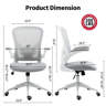 Wrought Studio™ Modern Ergonomic Mid Back Mesh Office Chair with ...