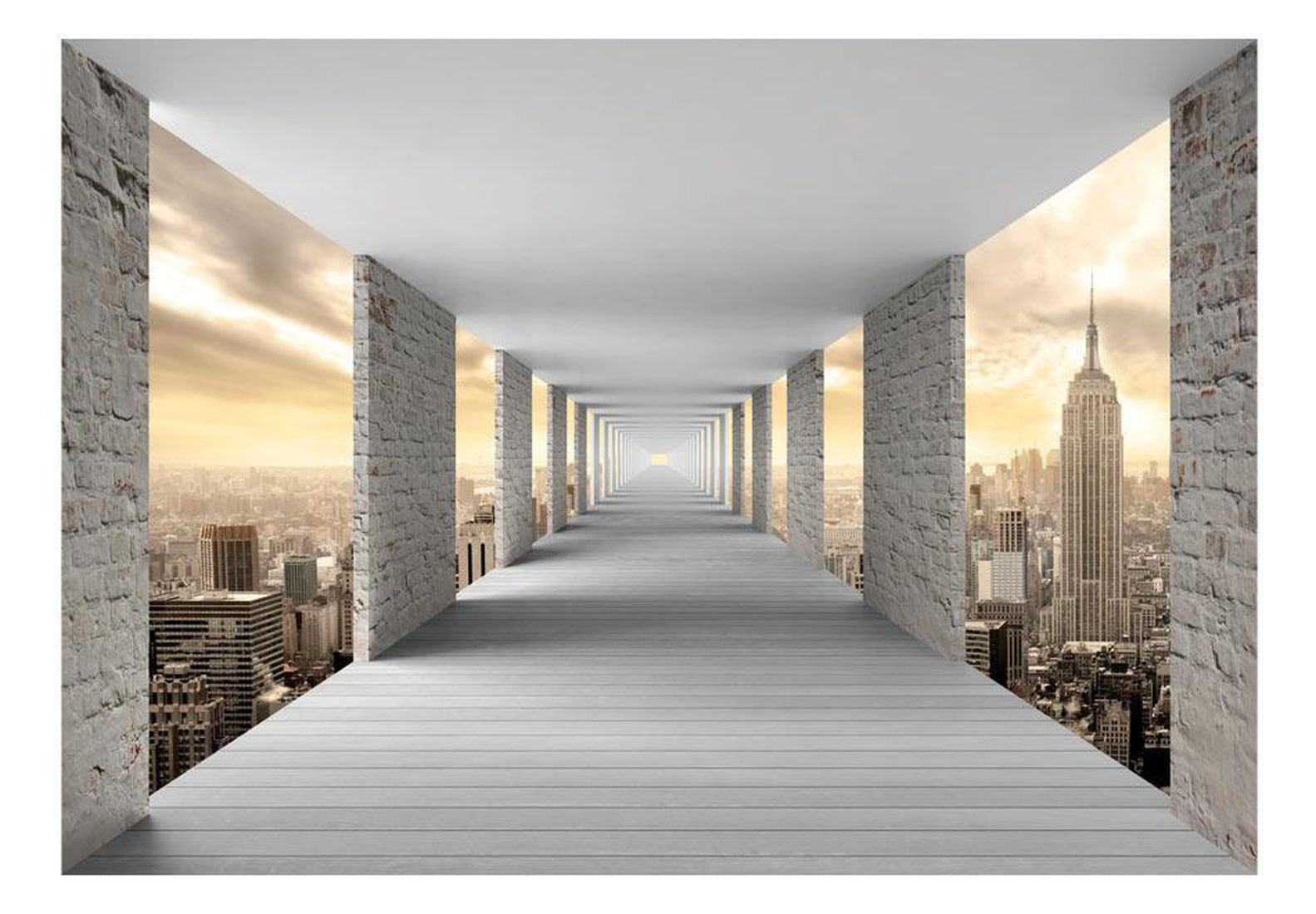 Hokku Designs Drevon Skyward Corridor Wall Mural | Wayfair
