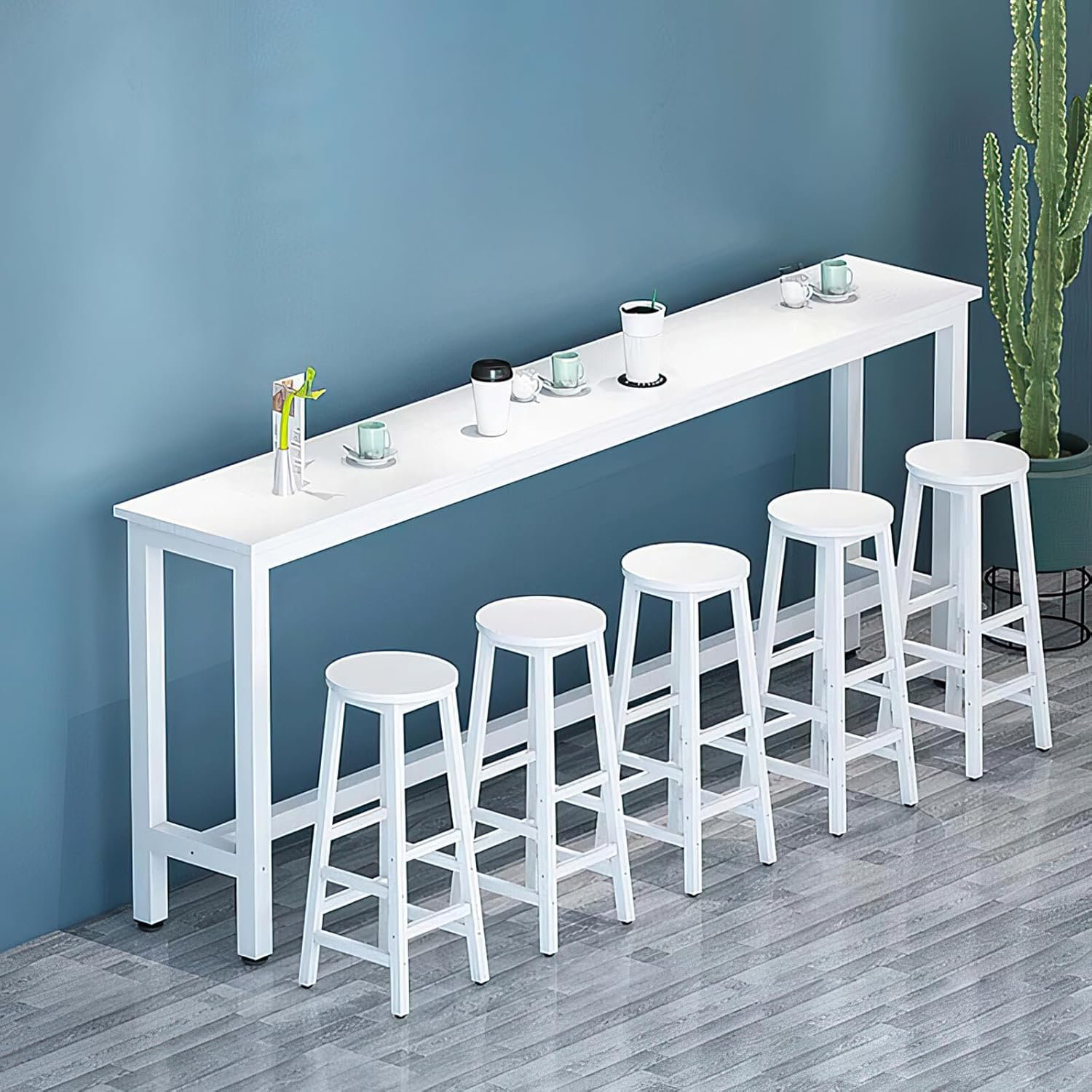 Lark Manor™ Modern Minimalist 5-Person Bar Table And Stool Set ...
