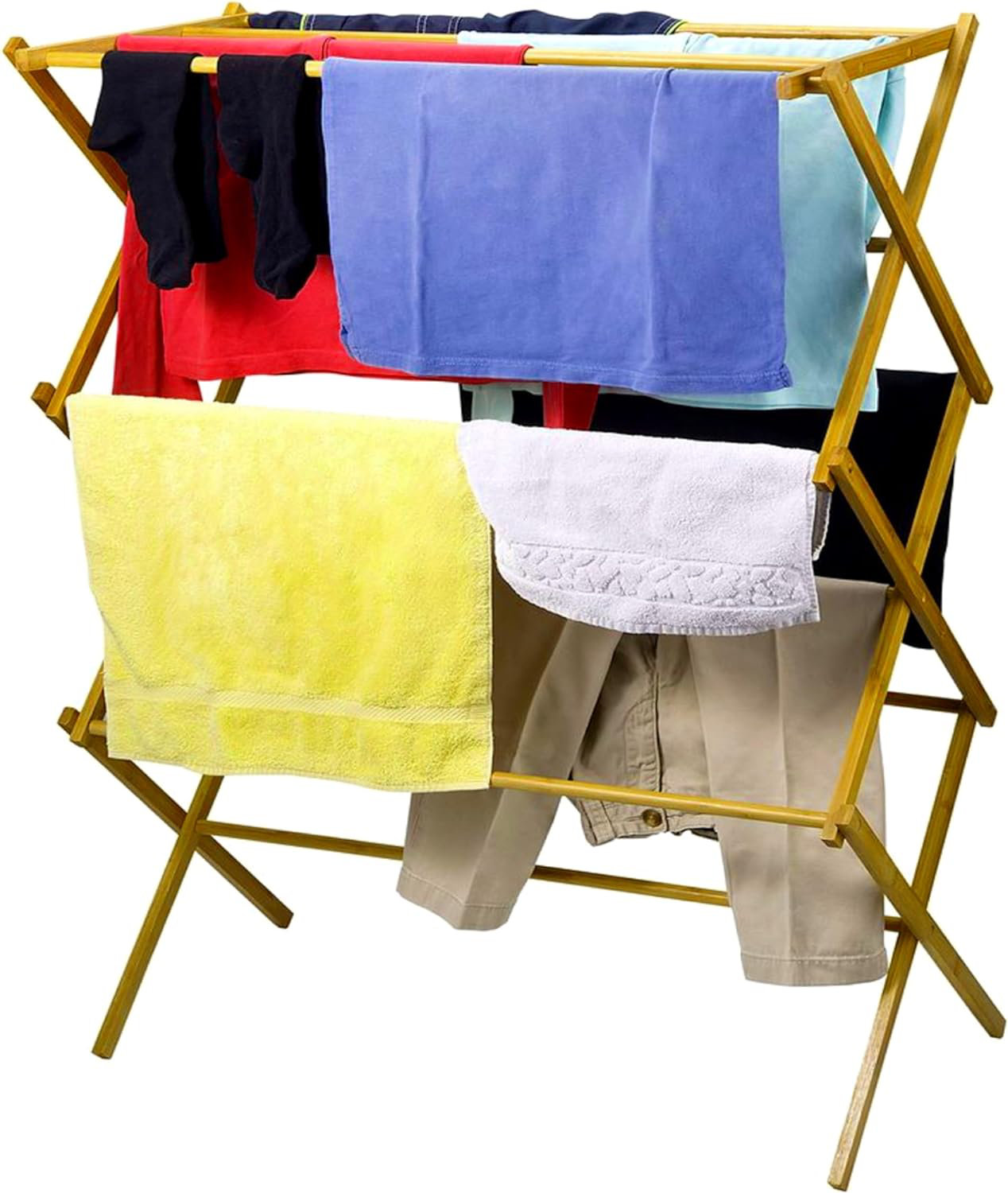 Rebrilliant Wooden Clothes Drying Rack For Laundry - Collapsible ...
