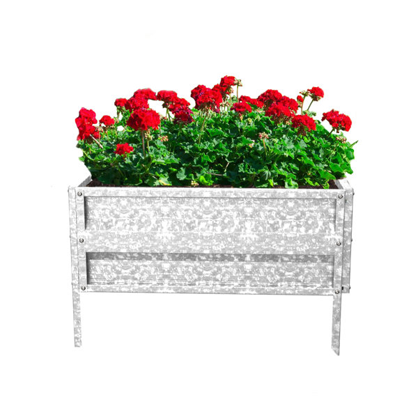 Pure Garden Raised Gardening Bed Planter Box - Adjustable Galvanized ...