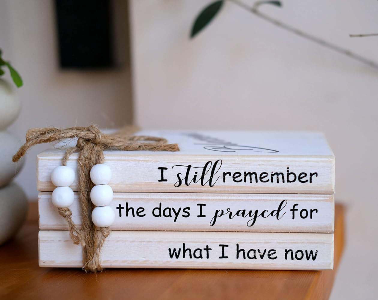 Latitude Run® Farmhouse Wooden Decor Book Stack Rustic Faux Book Stacks ...