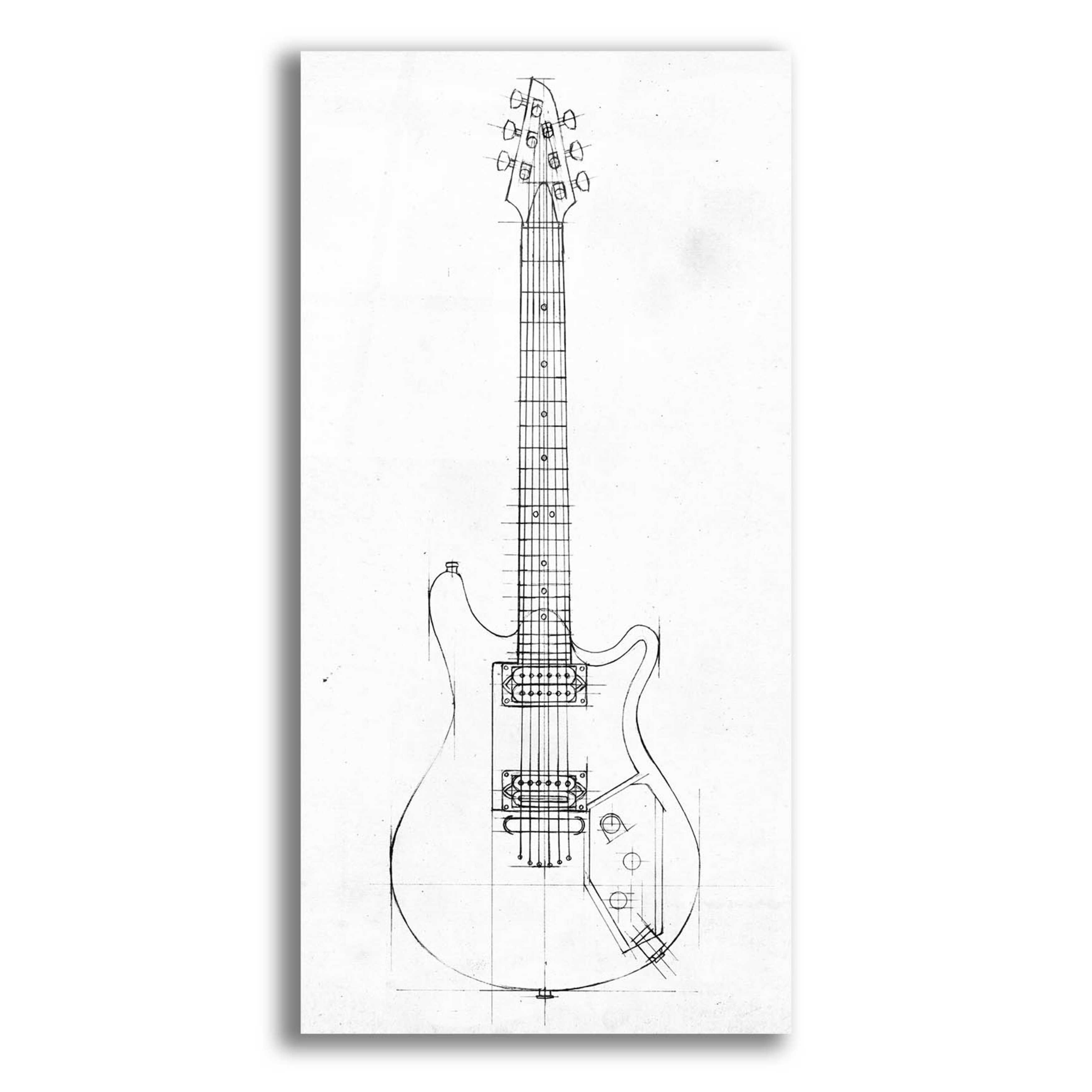 Red Barrel Studio® Inverted Electric Guitar Blueprint II by Ethan ...