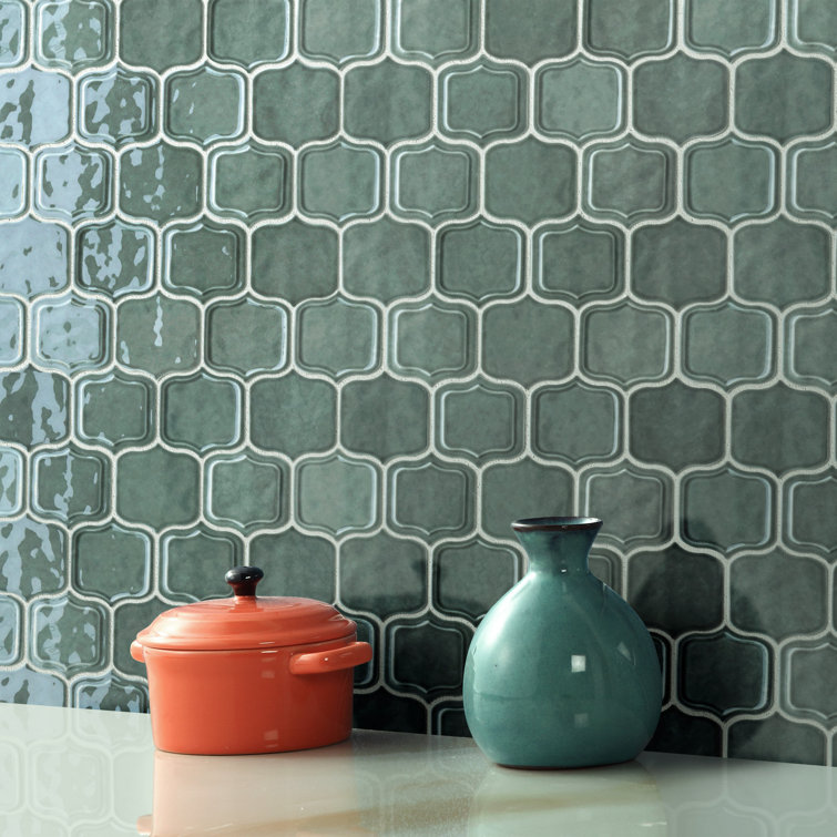 Supreme Tile Mirabella 3" x 4" Glass/Natural Stone/Ceramic Grid Mosaic ...