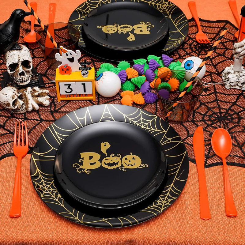 BOPWAY 60 Piece Halloween Dinnerware Set | Wayfair