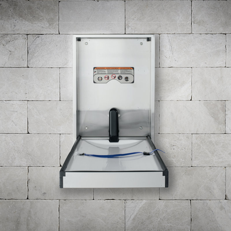 Foundations Vertical Recessed Stainless Steel Changing Station | Wayfair