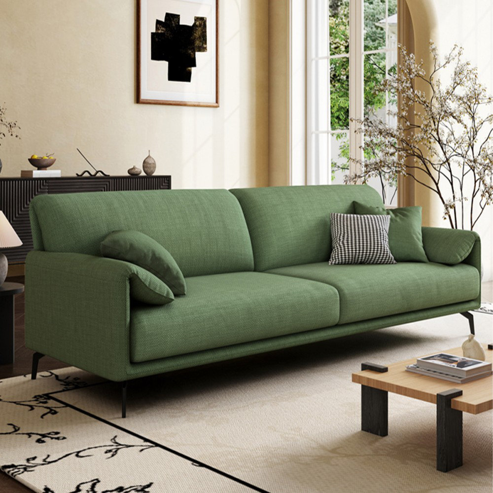 Hike Out Nature Green Cotton and Linen Modular Sofa cushion couch | Wayfair