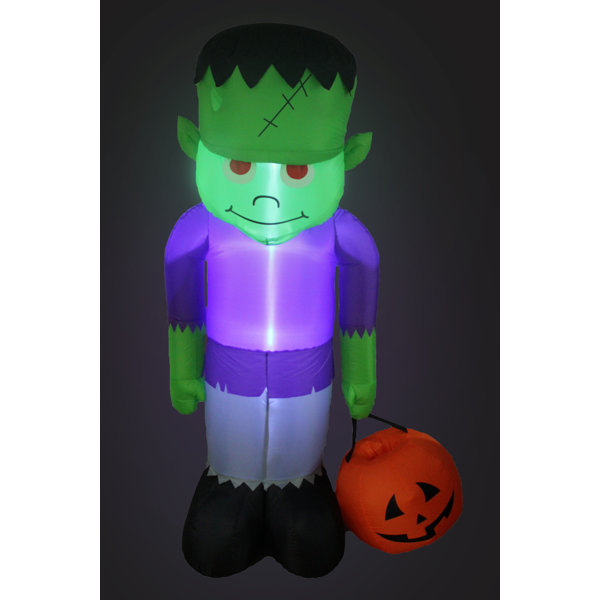 The Holiday Aisle® 8 Foot Tall Lighted Happy Halloween Siegrist ...