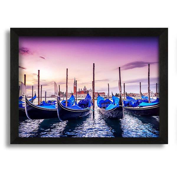Brayden Studio Gondola Line Up 5 - Single Picture Frame Art Prints on ...