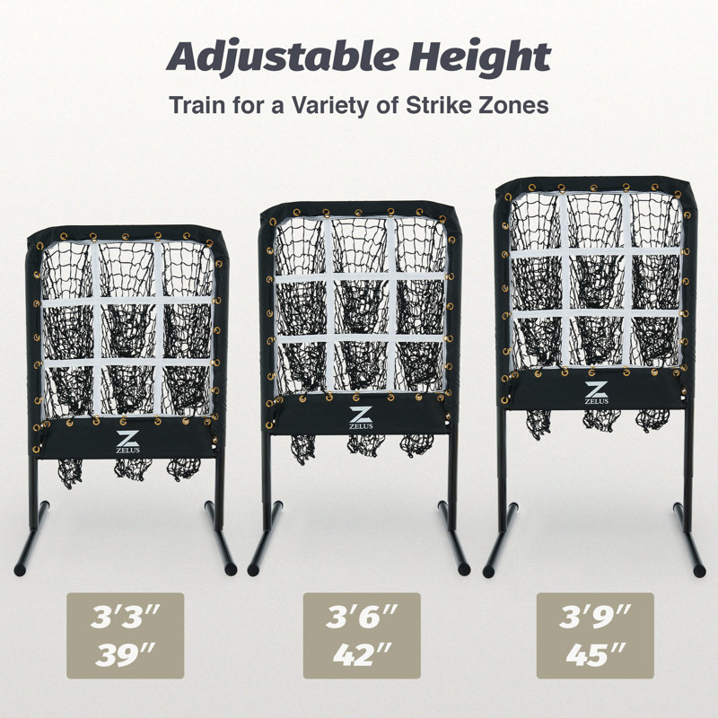 CO-Z Baseball Pitching Net with Strike Zone - 9 Hole Pitching Target ...