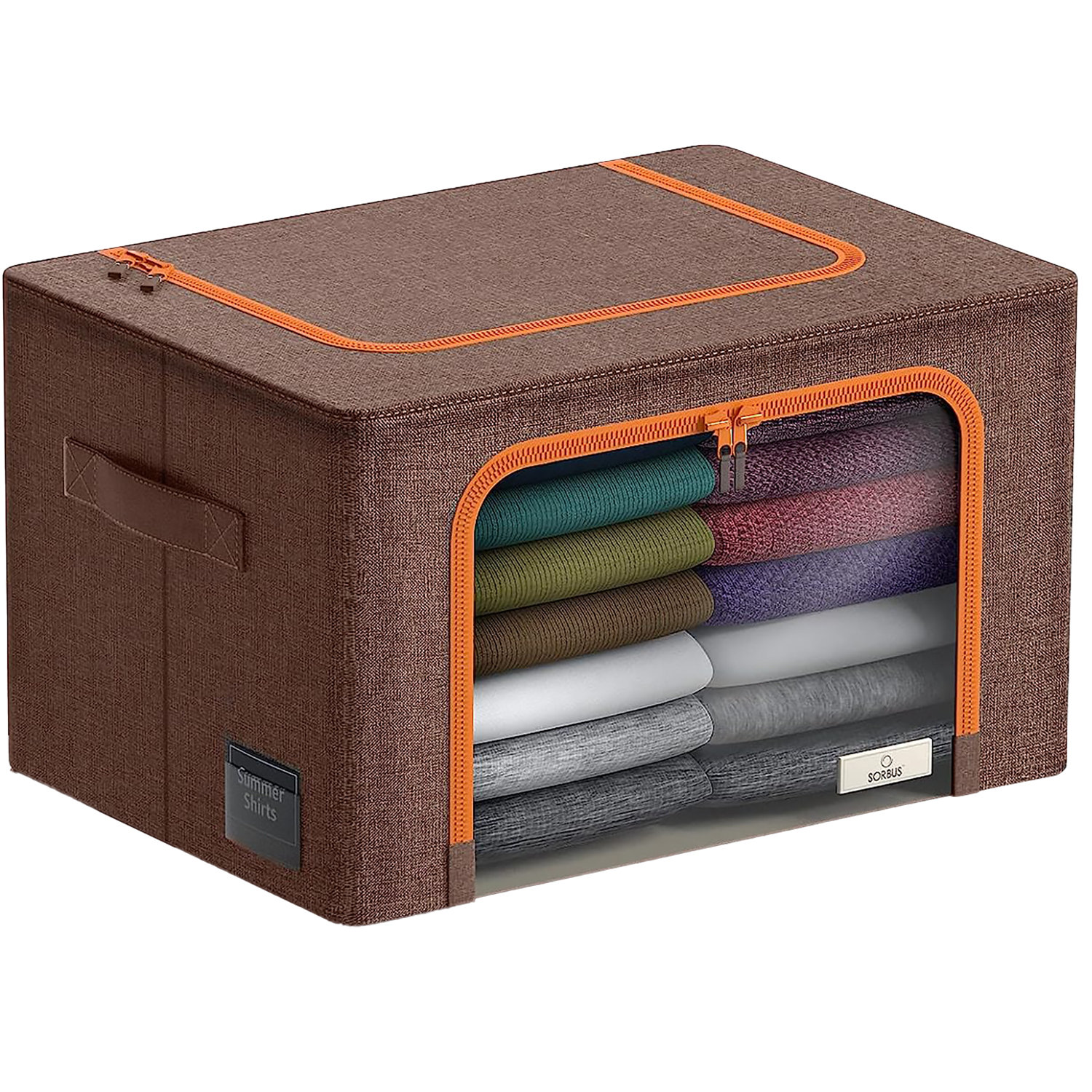 Sorbus Medium Storage Box Foldable with Window & Handles 1-Piece | Wayfair