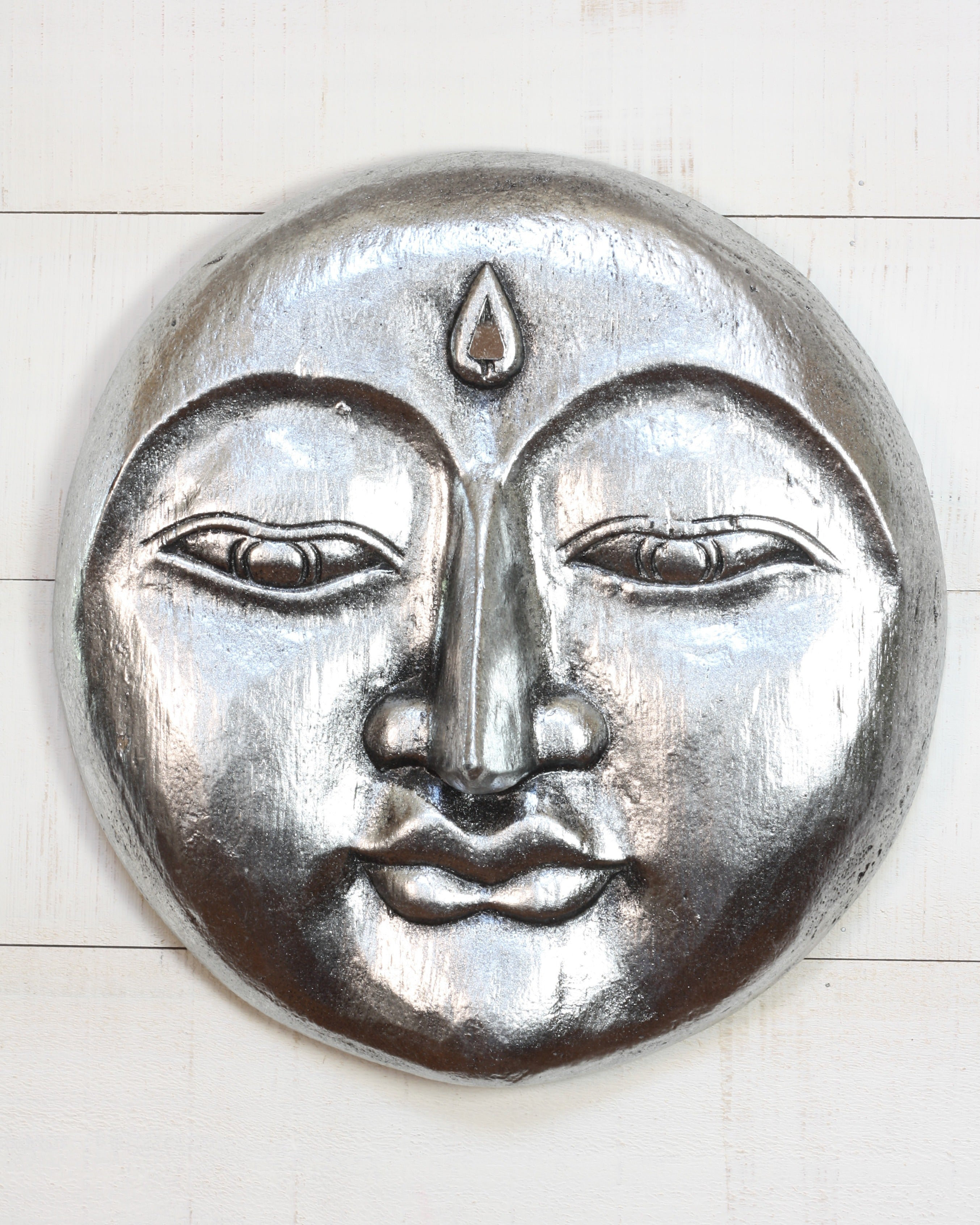 Dakota Fields Wooden Moon Face Wall Art - Hand Carved Moon Mask ...