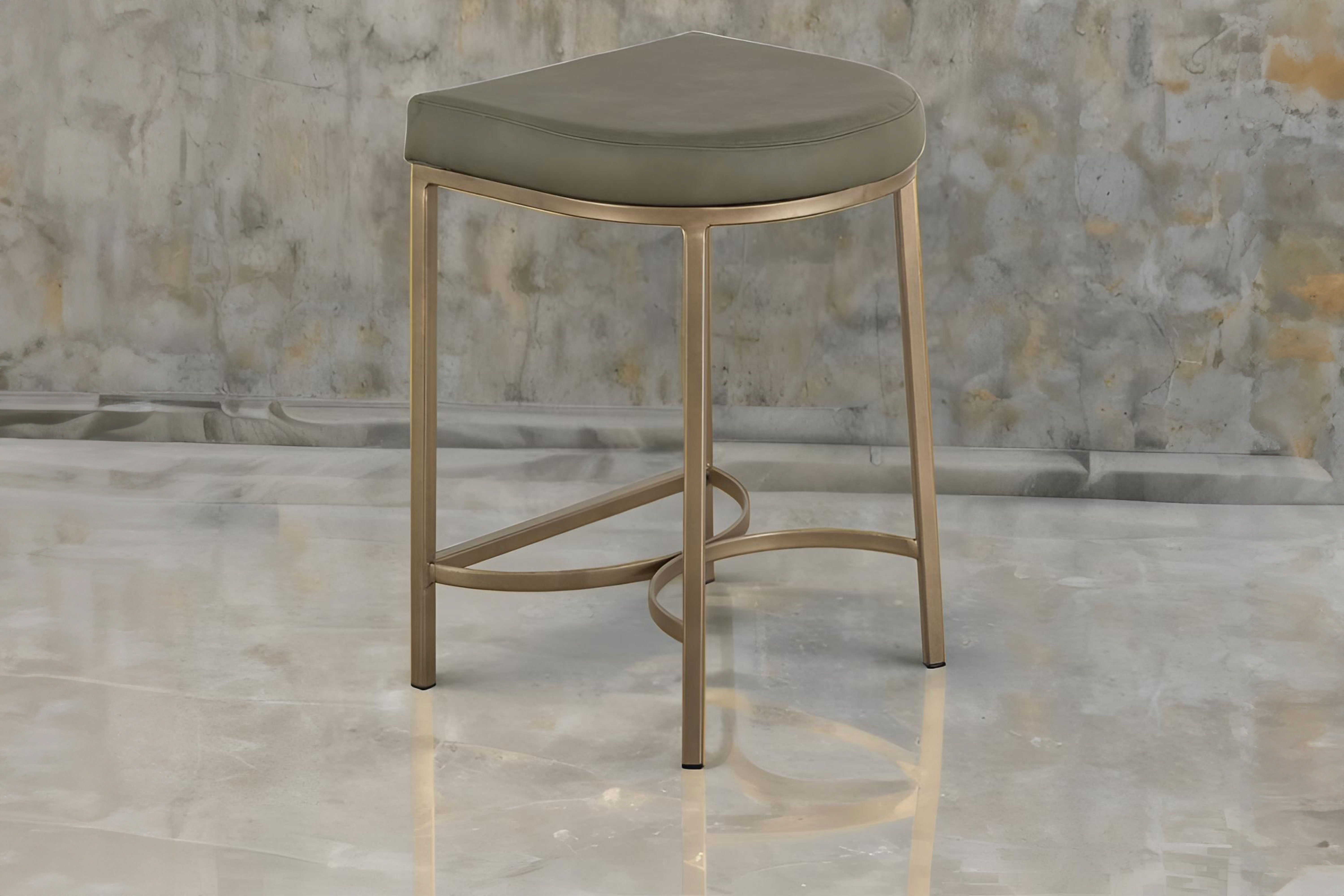 George Oliver Wooden Frame & Metal Base, 24" Stool | Wayfair