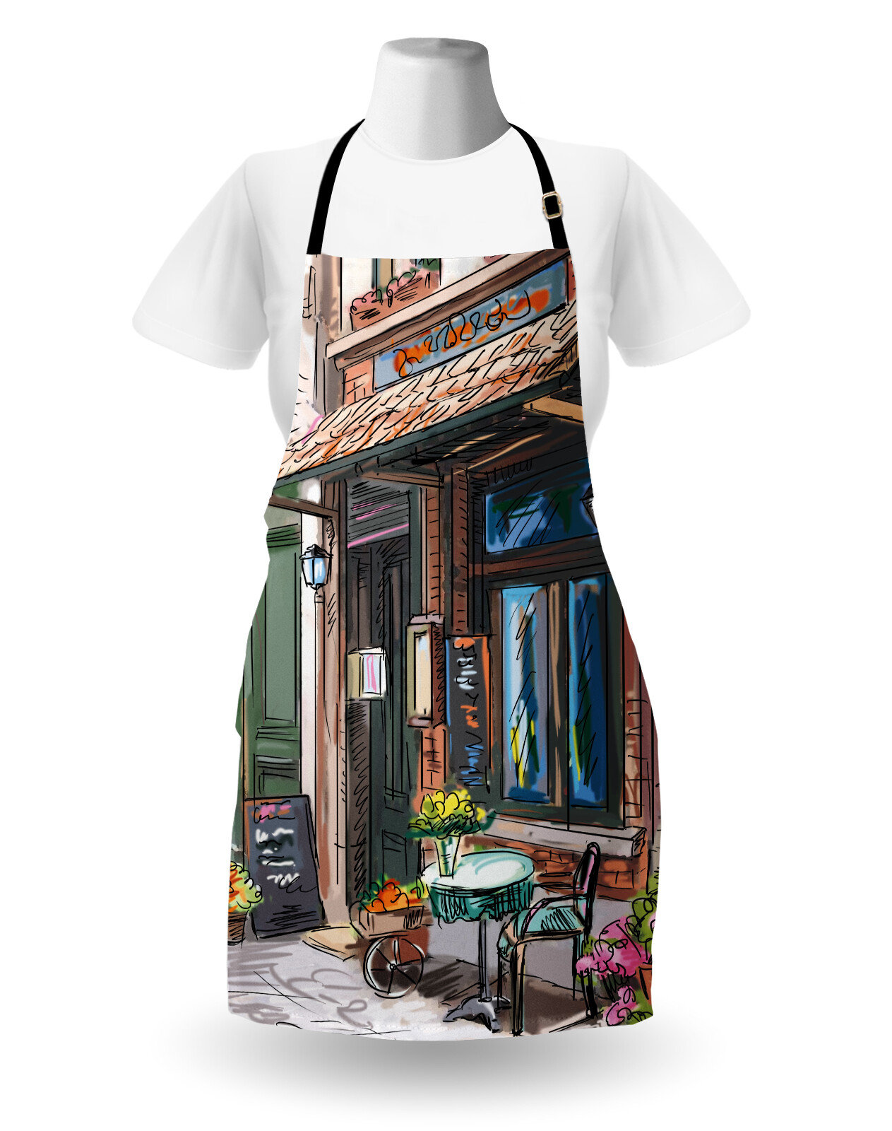 Arlmont & Co. City Apron Unisex, Street Paris Cafe Eating, Adult Size ...