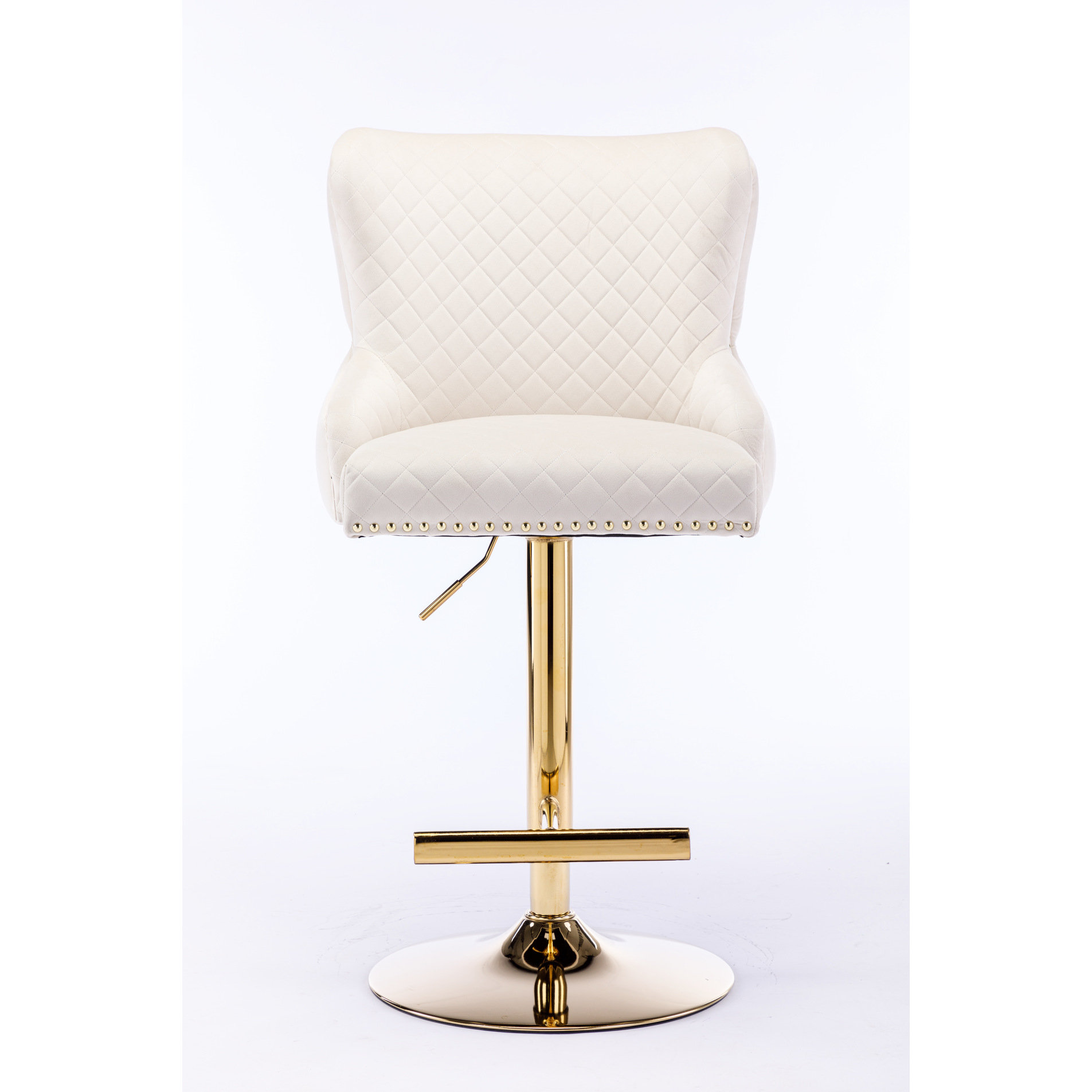 Mercer41 Adjustable Height Velvet Bar Chair, Diamond Back Grace, Thick ...