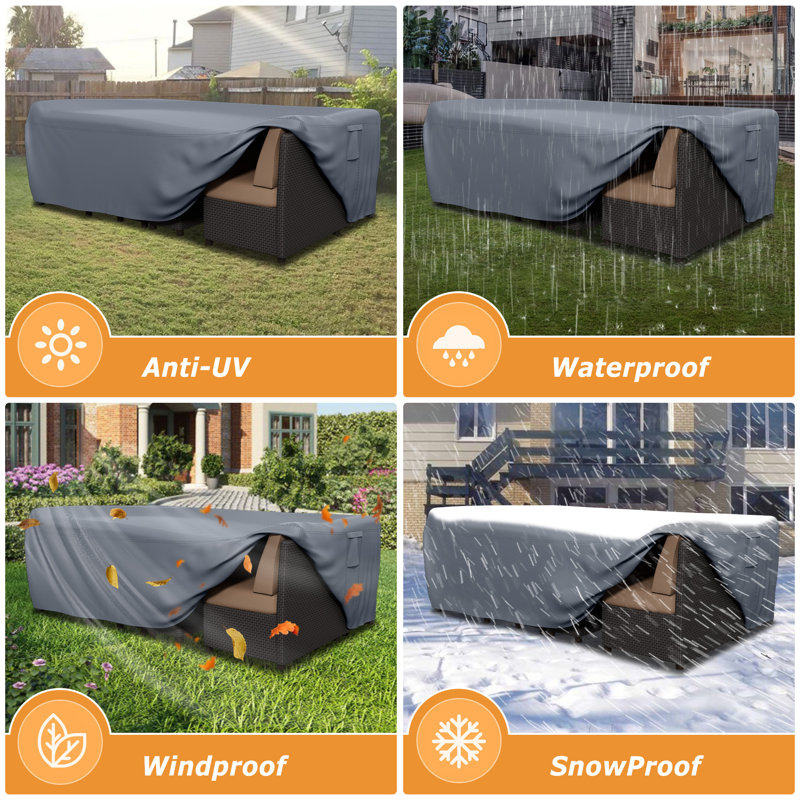 Arlmont & Co. Heavy Duty Patio Furniture Covers, Waterproof Outdoor ...