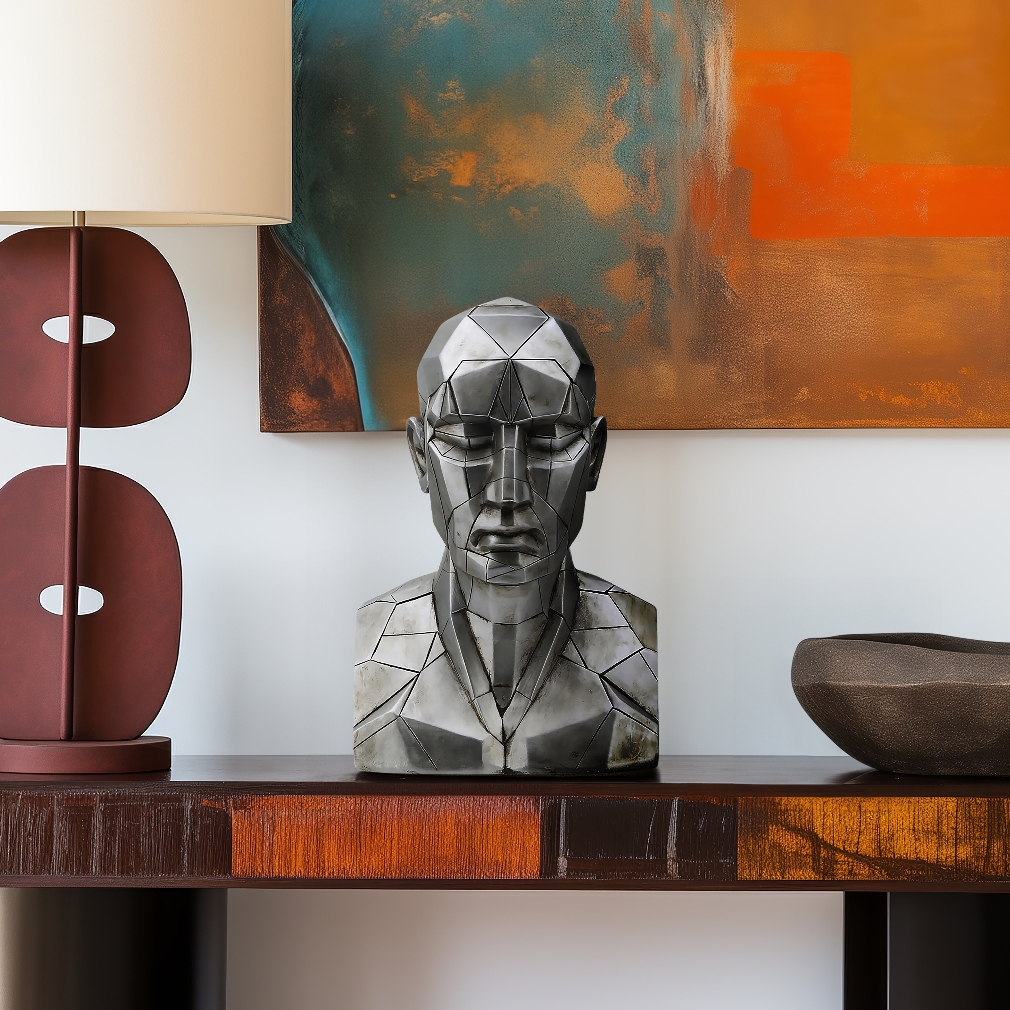 Red Barrel Studio® 17" Garnar Statuary in Gun Metal Resin Sculpture for ...