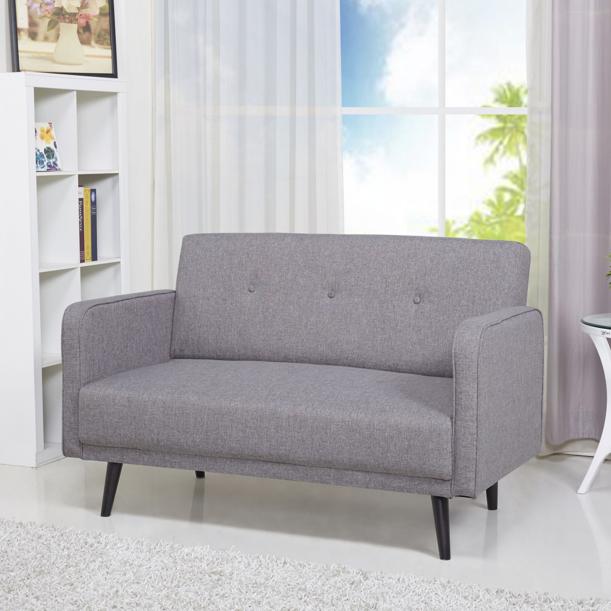 Wade Logan® Bartos 54" Button-tufted Square Arm Loveseat & Reviews ...