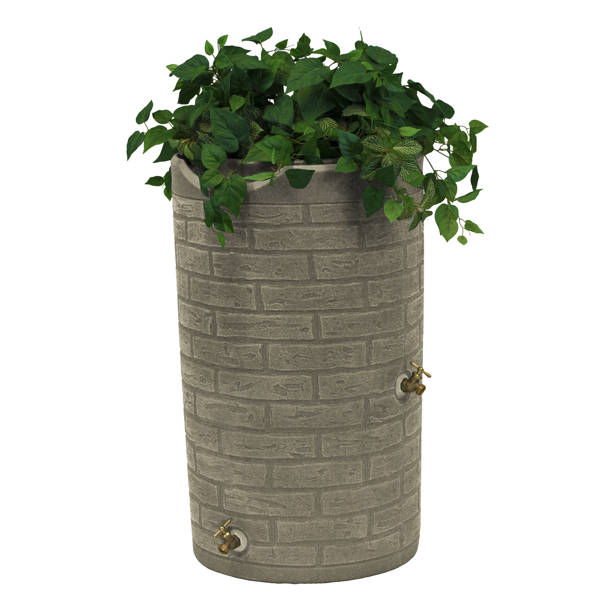 Good Ideas Impressions 50 Gallons Gal. Plastic Drainable Dual Overflow ...