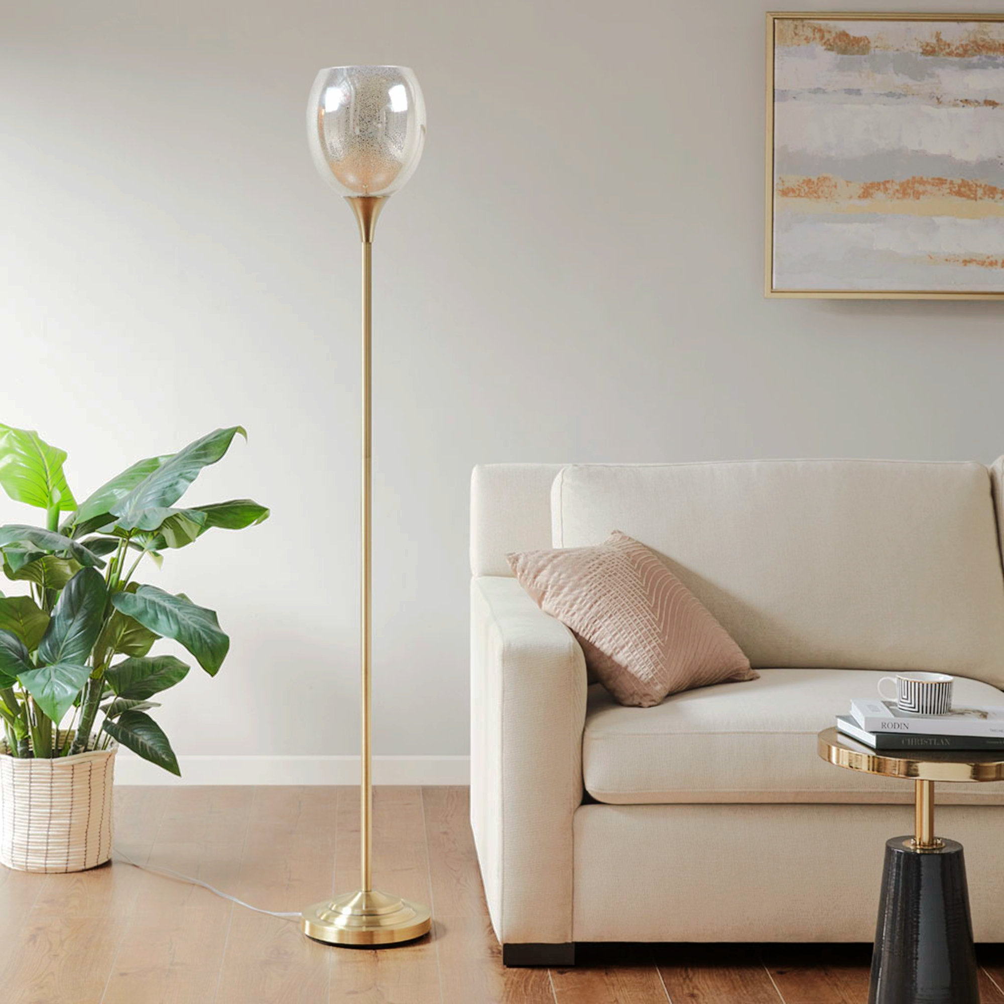 Mercer41 Taelyn 67'' Torchiere Floor Lamp | Wayfair
