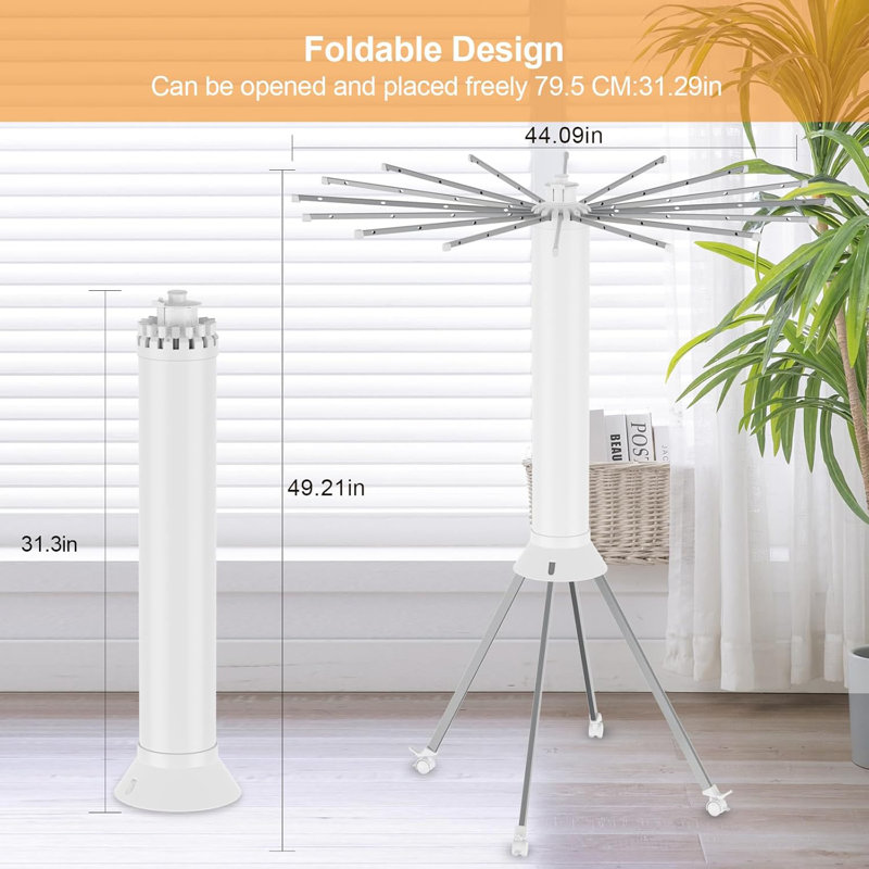 MCKINNON HOME FURNISHINGS, INC. 4-Legged Clothes Drying Rack Foldable ...