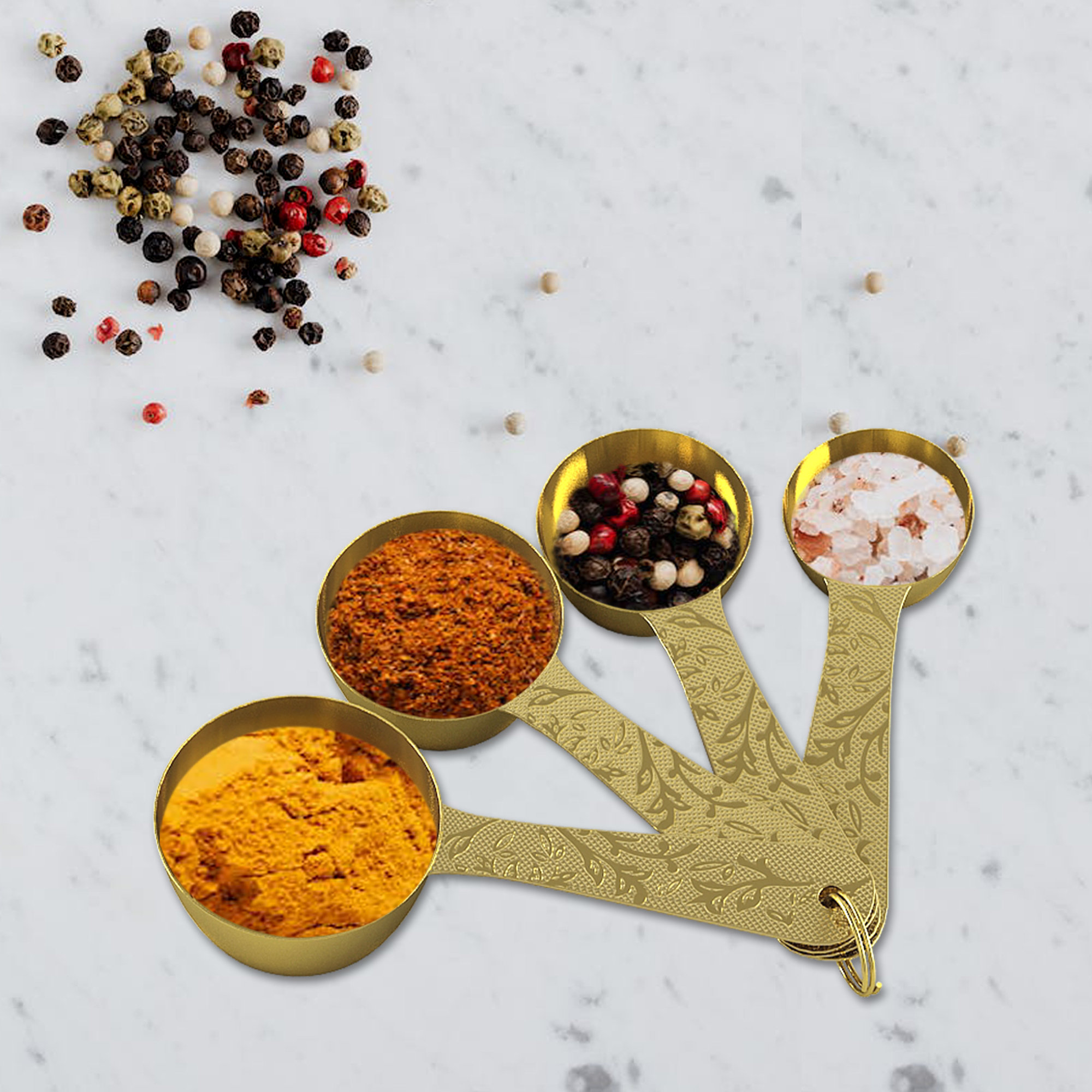 Nu Steel Stainless Steel Measuring Cups Set Of 4 Pieces, Nesting Metal ...