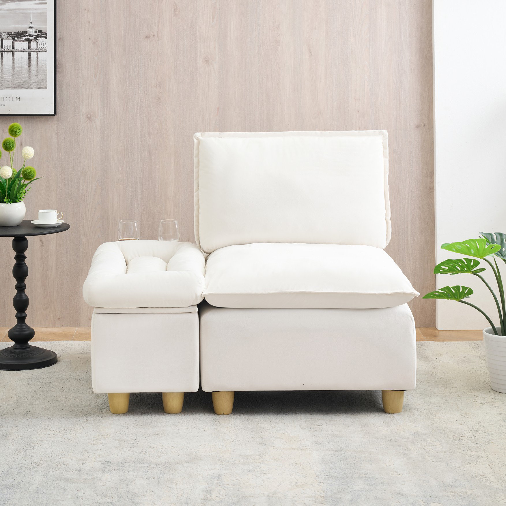 Latitude Run® Modern Velvet Single Sofa | Wayfair