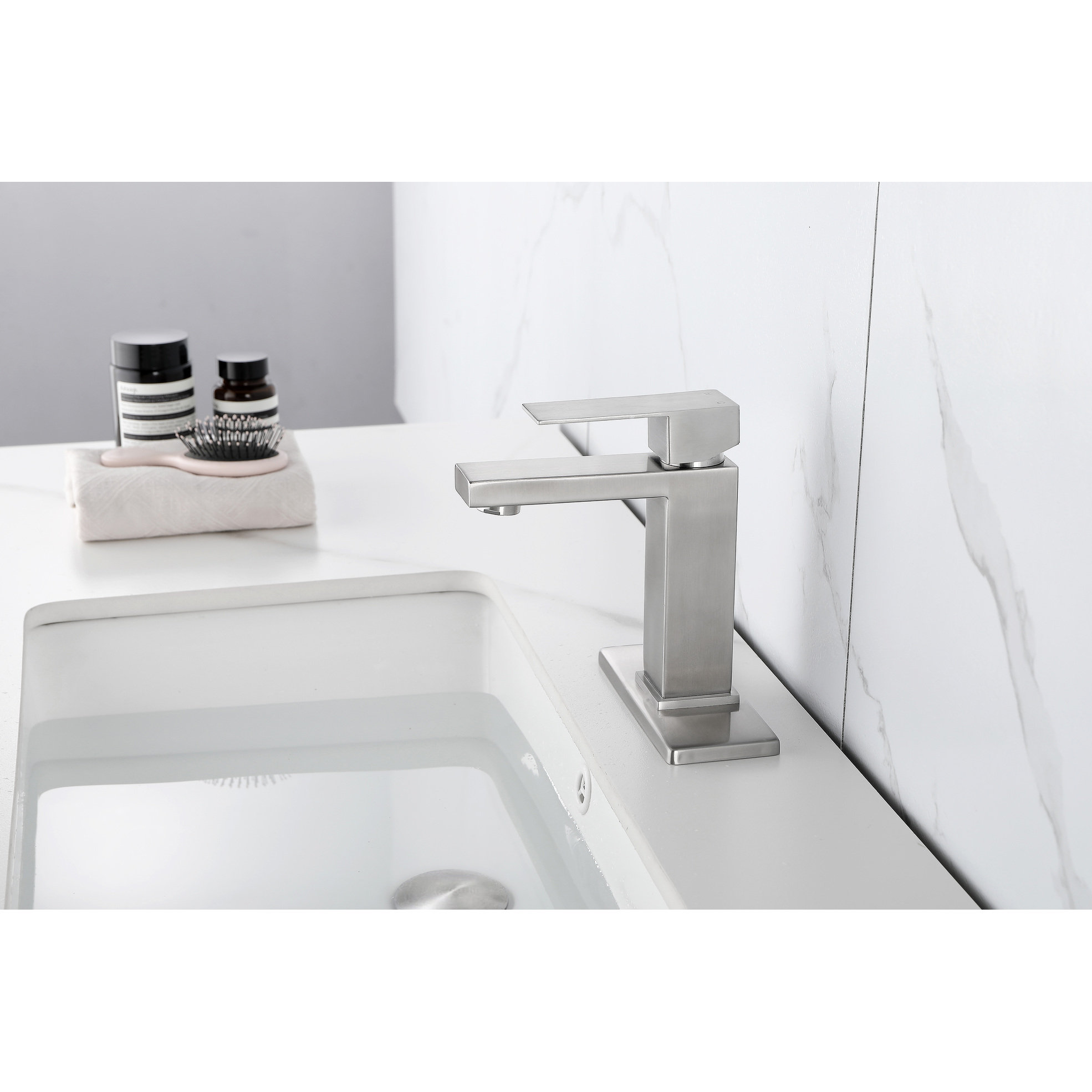 PlywoodPath Single Handle Bathroom Faucet With Pop - Up Drain And ...