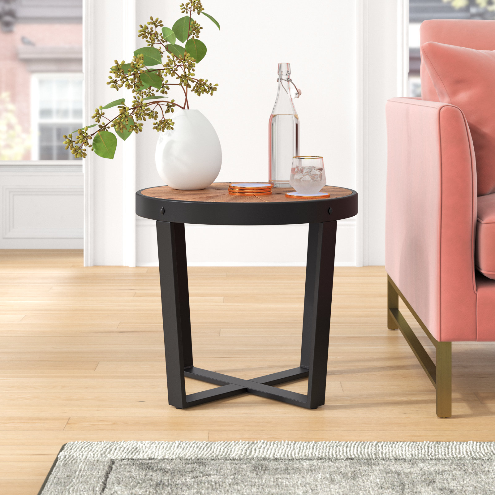 Mercury Row® Aldiana Cross Legs End Table & Reviews | Wayfair