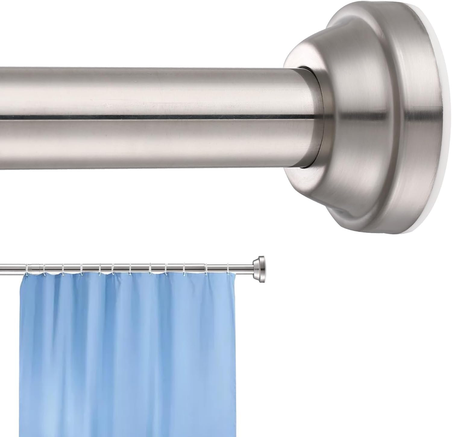 MCKINNON HOME FURNISHINGS, INC. Shower Curtain Rod Adjustable Brushed ...