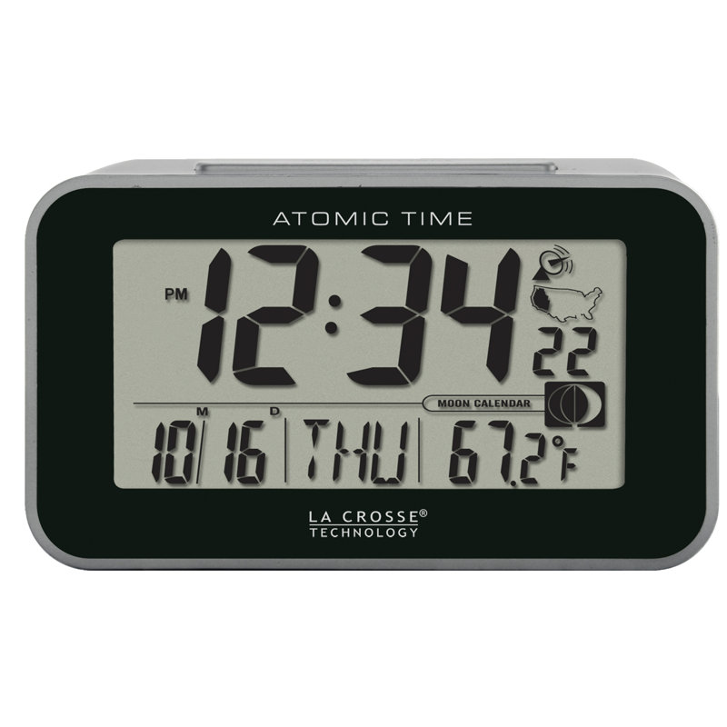 Ebern Designs Digital Atomic Tabletop Clock with Alarm & Reviews | Wayfair