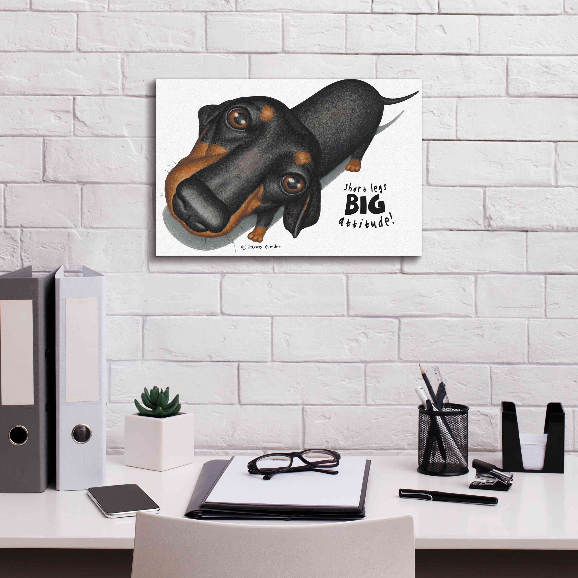 Red Barrel Studio® 'Black Dachshund Looking Up' By Danny Gordon Art ...