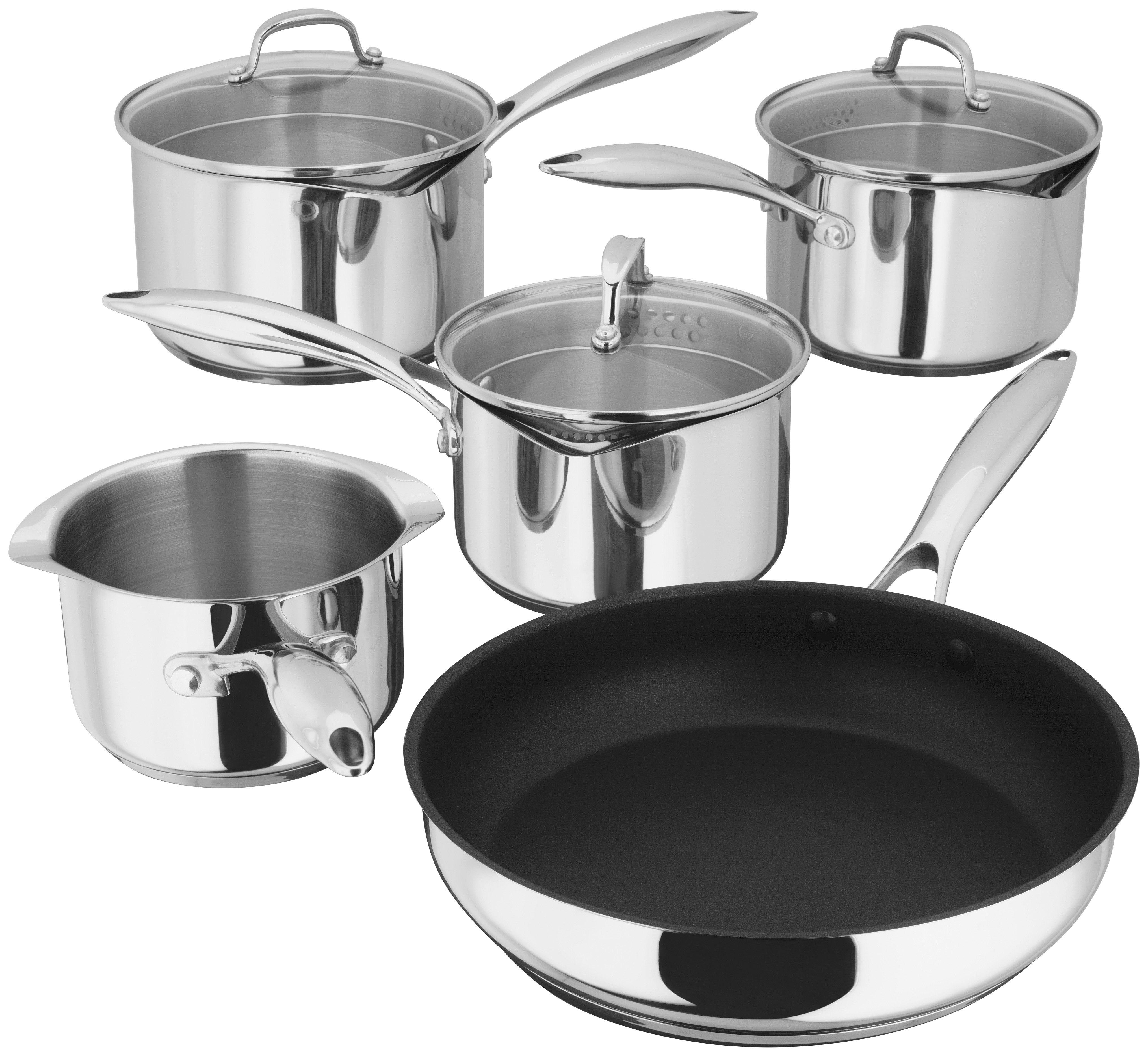 Stellar 8-Piece Stainless Steel Pan Set | Wayfair