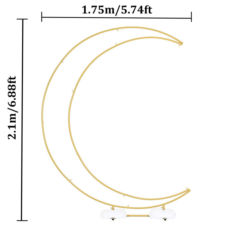 IFBECT 6.9ft Balloon Moon Arch Stand Curved | Wayfair