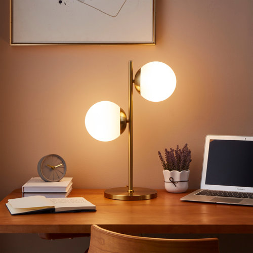 Brightech Sphere 20 in. Mid-Century Modern Integrated LED Desk Table ...