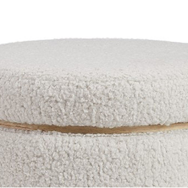 Lark Manor Thurleigh Round Sherpa Ottoman with Storage & Reviews | Wayfair